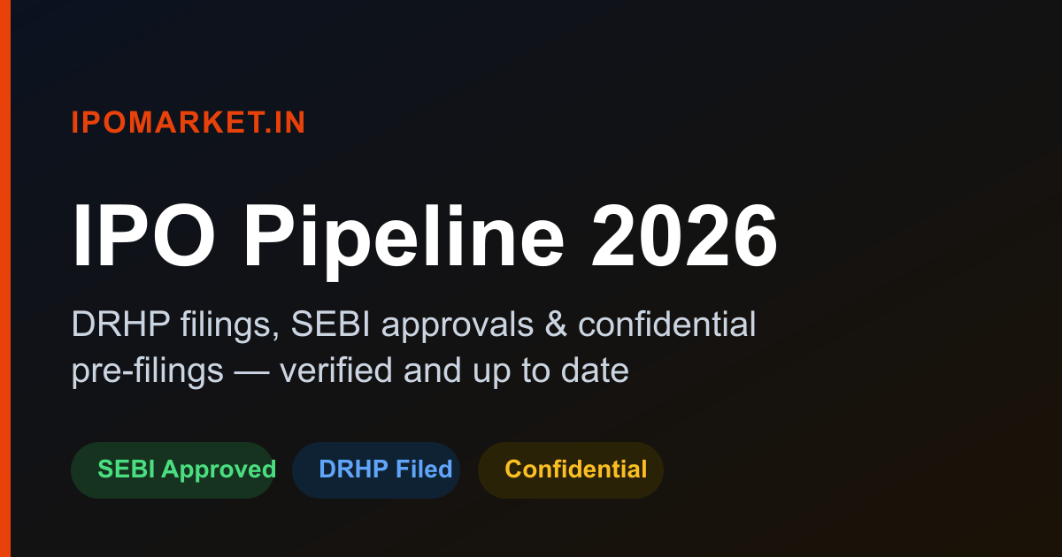 IPO Pipeline 2026 — Upcoming IPOs & SEBI Filings | IPOMarket.in
